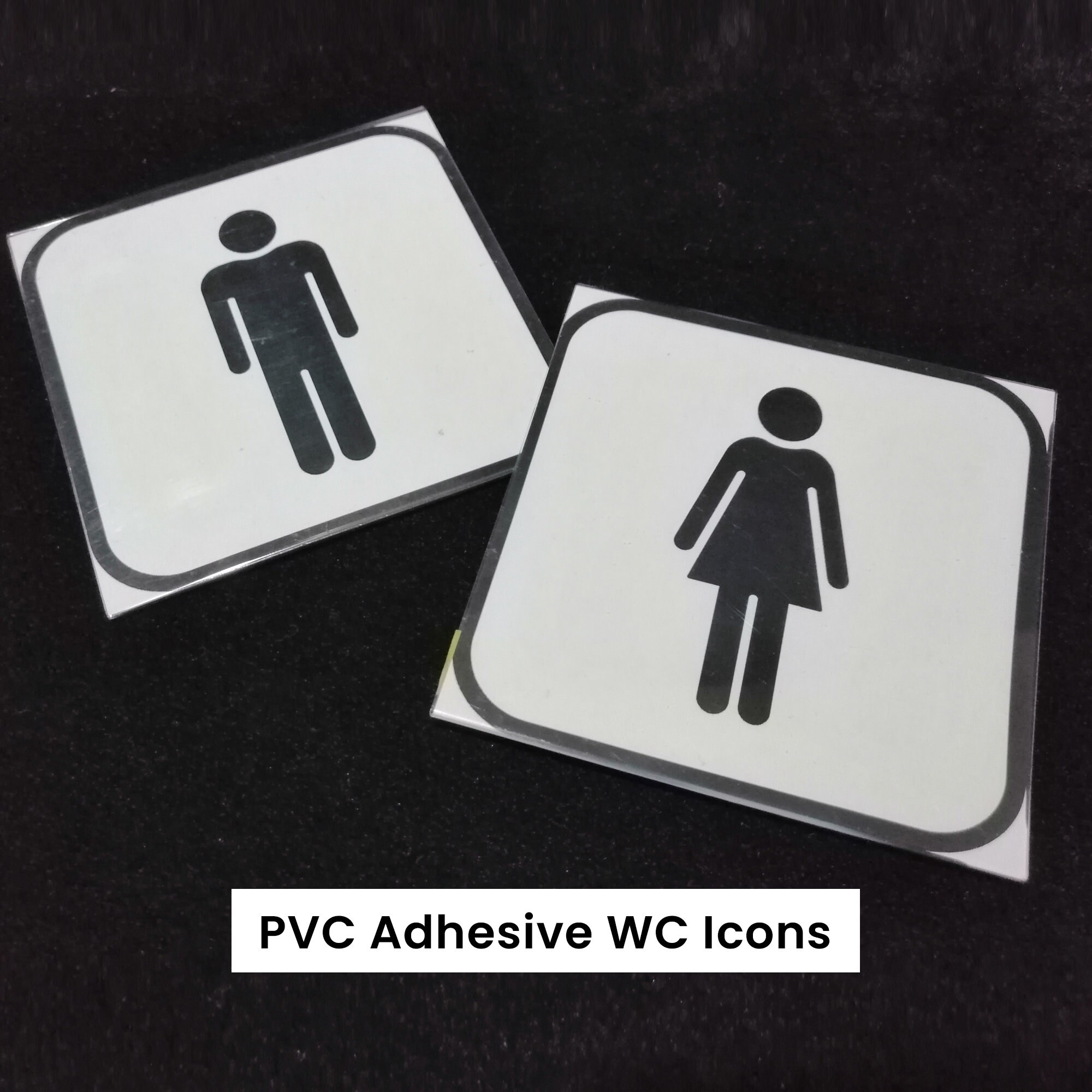 PVC Adhesive WC Symbols, Adhesive Toilet Symbols for Restaurants and ...
