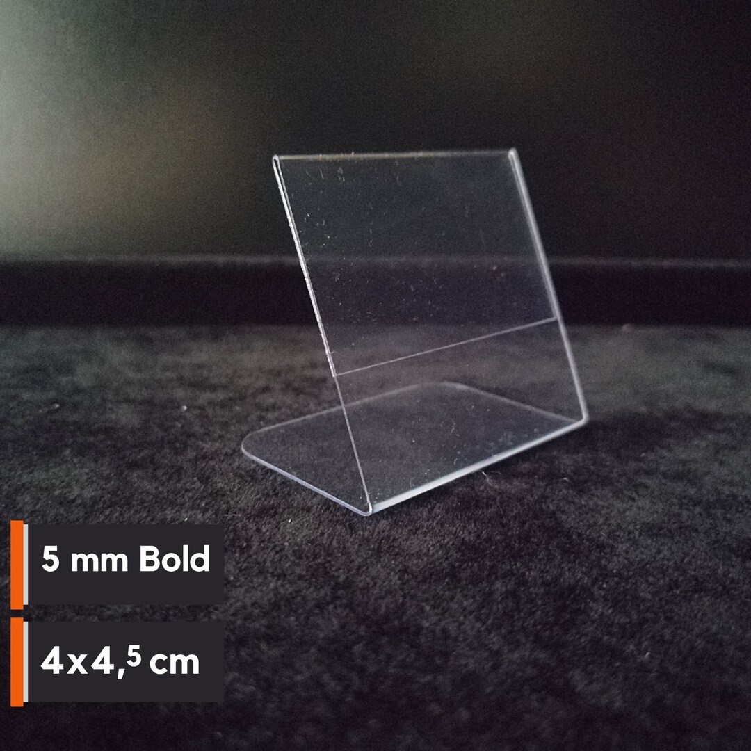 25 Pcs PVC Transparent Tag Holder Sign Holder and Name Holder, Plastic ...