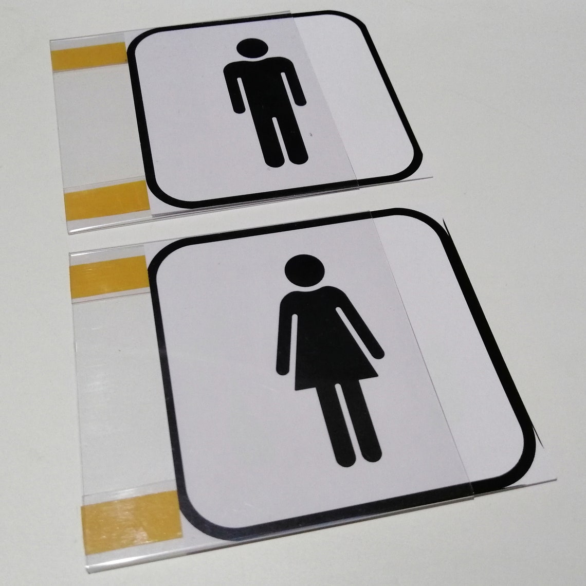 PVC Adhesive WC Symbols, Adhesive Toilet Symbols for Restaurants and ...