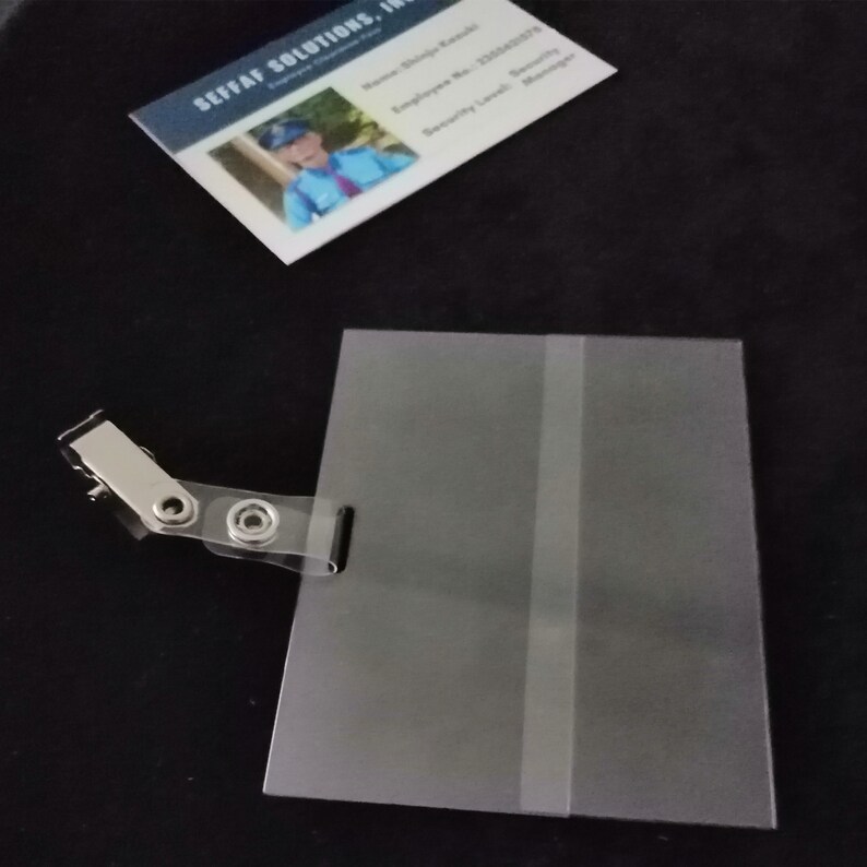 PVC Name Badge Holder, Transparent Id Badge With Latch, Waterproof ID ...