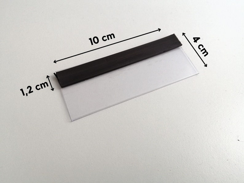 10 Pcs Transparent Label Holder With Magnet, Protective Label Cover ...