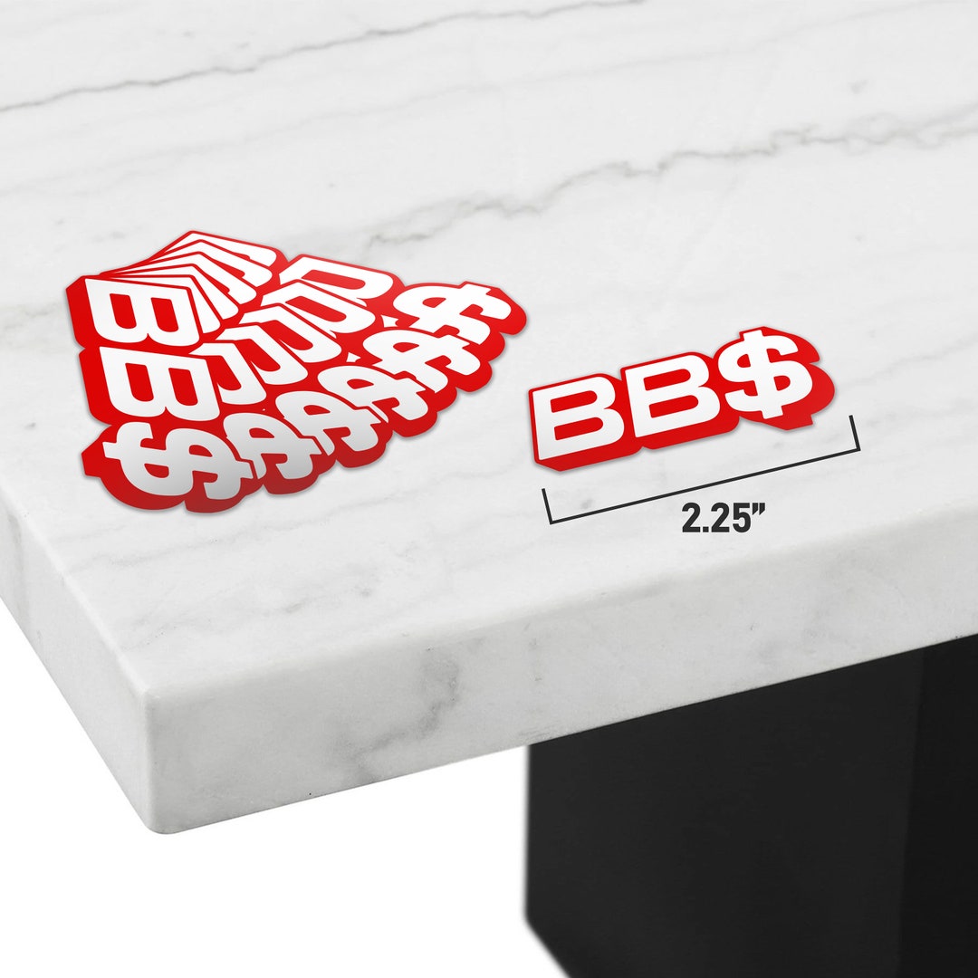 Wheel Sticker for BBS Wheels and Rims Money Sign, Red/white - Etsy