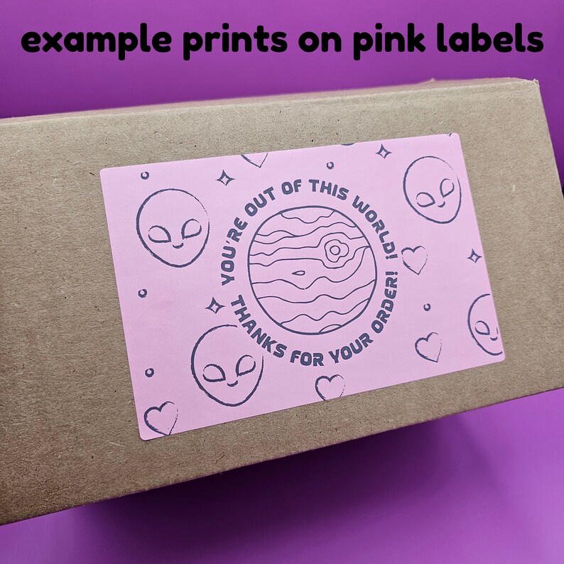 Space Alien Thermal Label Bundle: 4x6 Packaging Stickers (PNG JPG PDF ...
