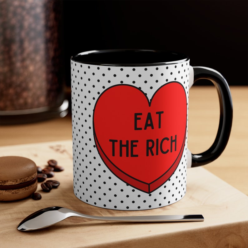 Cute Retro Anti-capitalism Mug, Eat the Rich Mug, Socialist Coffee Cup ...