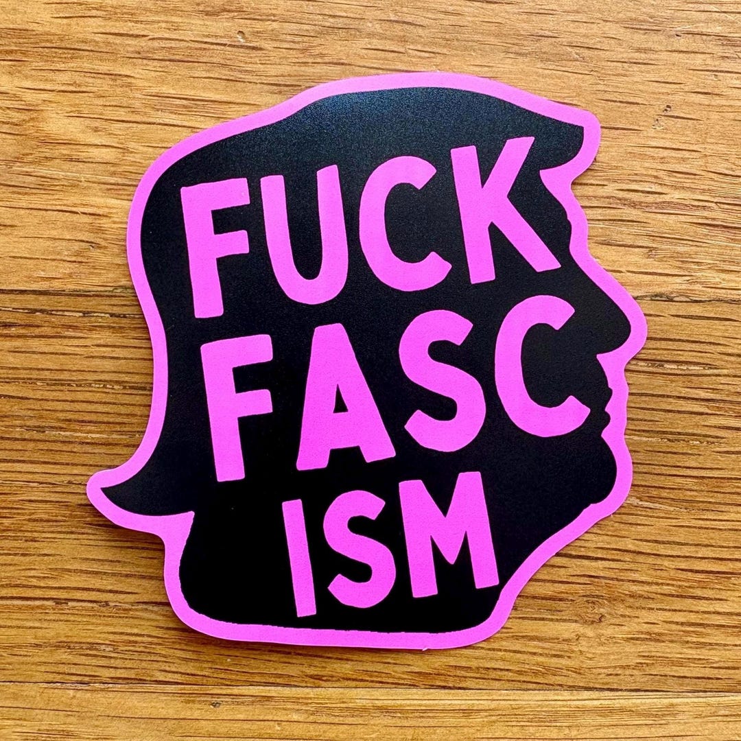 Anti-trump Anti-fascist Vinyl Sticker, No Maga Protest Laptop ...