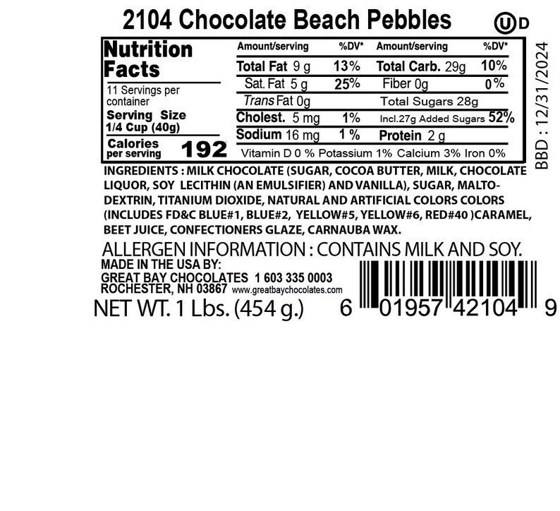 Great Bay Chocolates Edible Chocolate Beach Pebbles 12oz - Etsy
