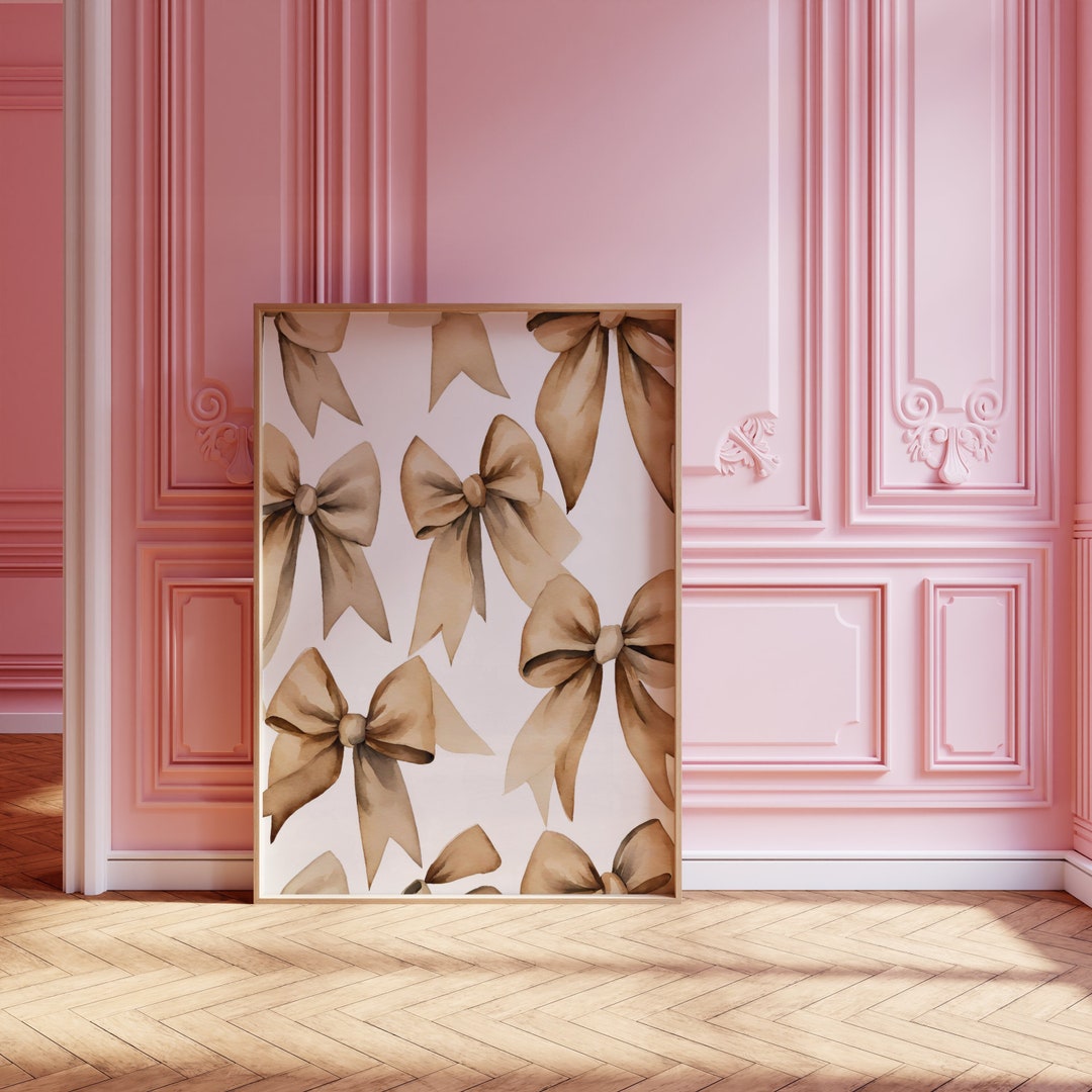 Coquette Room Decor Balletcore Wall Art Ballet Grandmillenial Bow Art ...