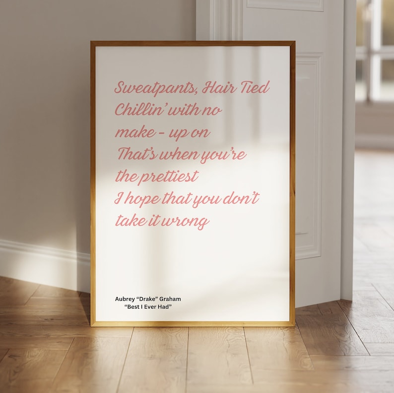 Drake Posters Coquette Wall Art Balletcore Wall Art Slime You Out ...