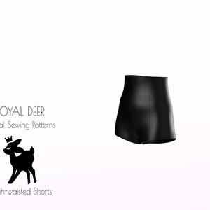 High-waisted Shorts Sewing Pattern - Etsy