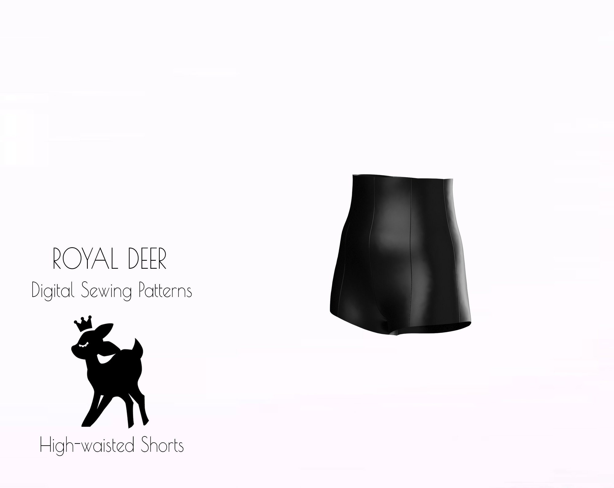 High-waisted Shorts Sewing Pattern - Etsy