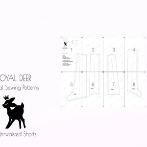 High-waisted Shorts Sewing Pattern - Etsy