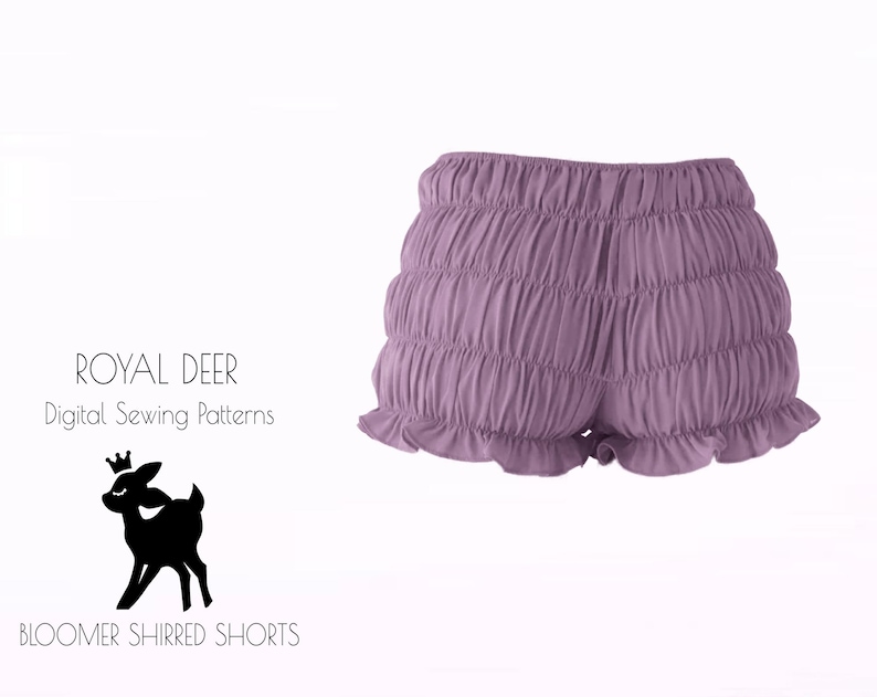 Bloomer Shirred Shorts Sewing Pattern - Etsy