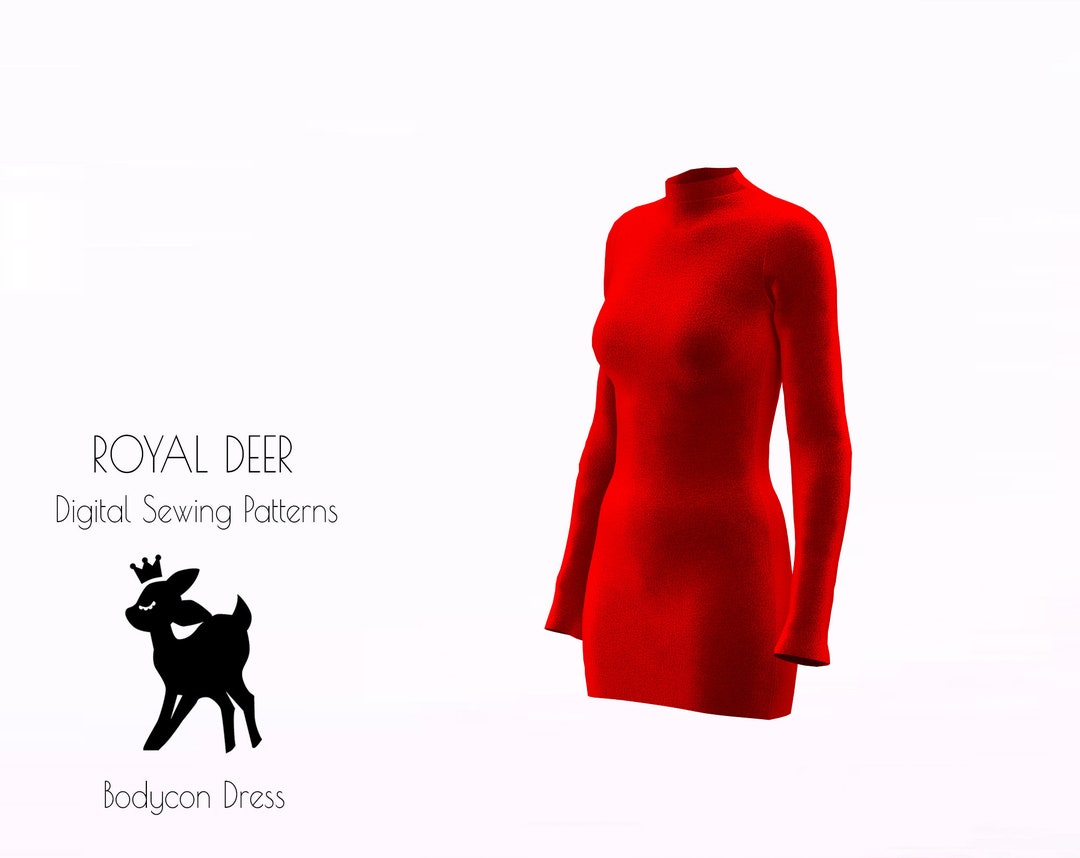 Bodycon Dress Sewing Pattern - Etsy