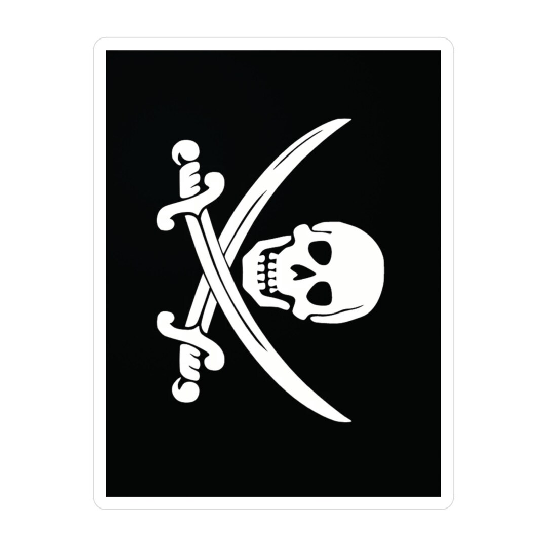 Calico Jack Pirate Sticker | Pirate Flag Sticker | Gift for Pirates ...