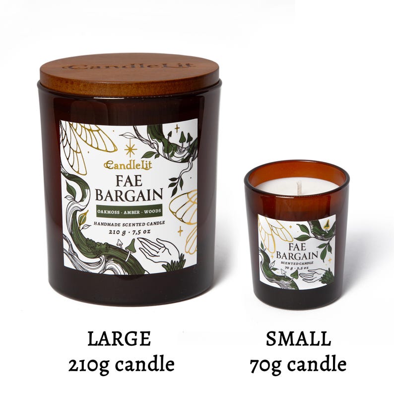 Fae Bargain Scented Fantasy Candle Moss, Forest, Amber - Etsy