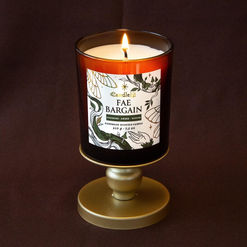 Fae Bargain Scented Fantasy Candle Moss, Forest, Amber - Etsy