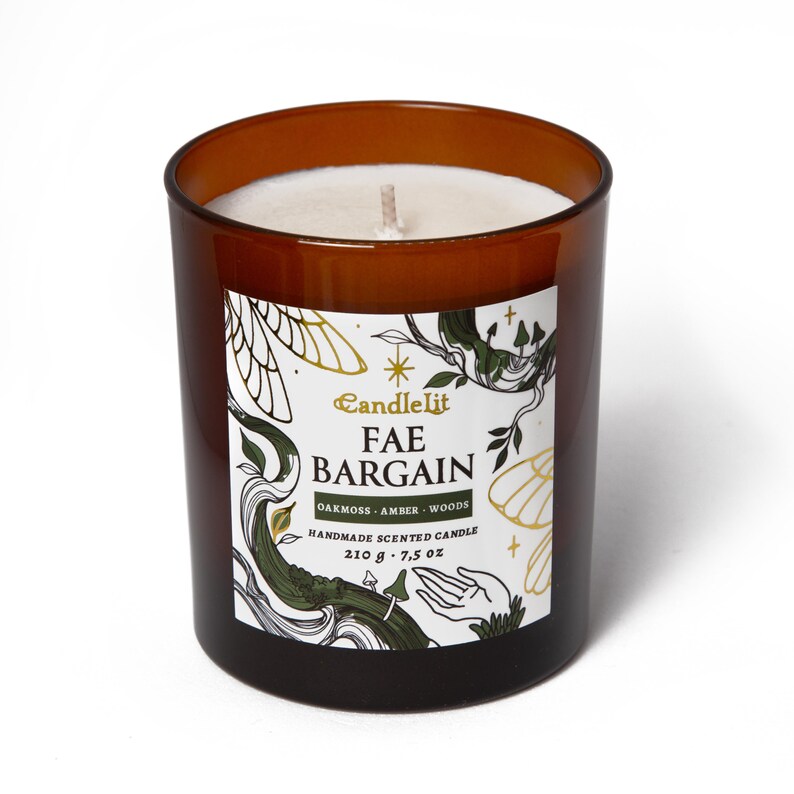 Fae Bargain Scented Fantasy Candle Moss, Forest, Amber - Etsy