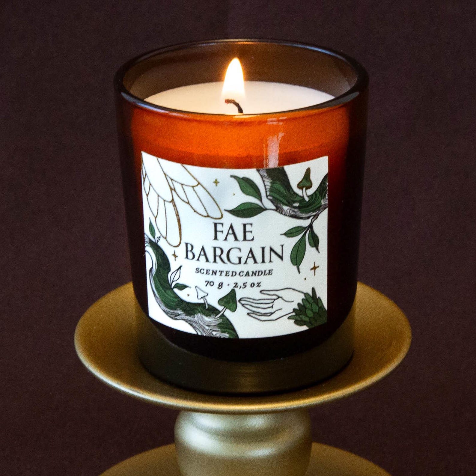 Fae Bargain Scented Fantasy Candle Moss, Forest, Amber - Etsy
