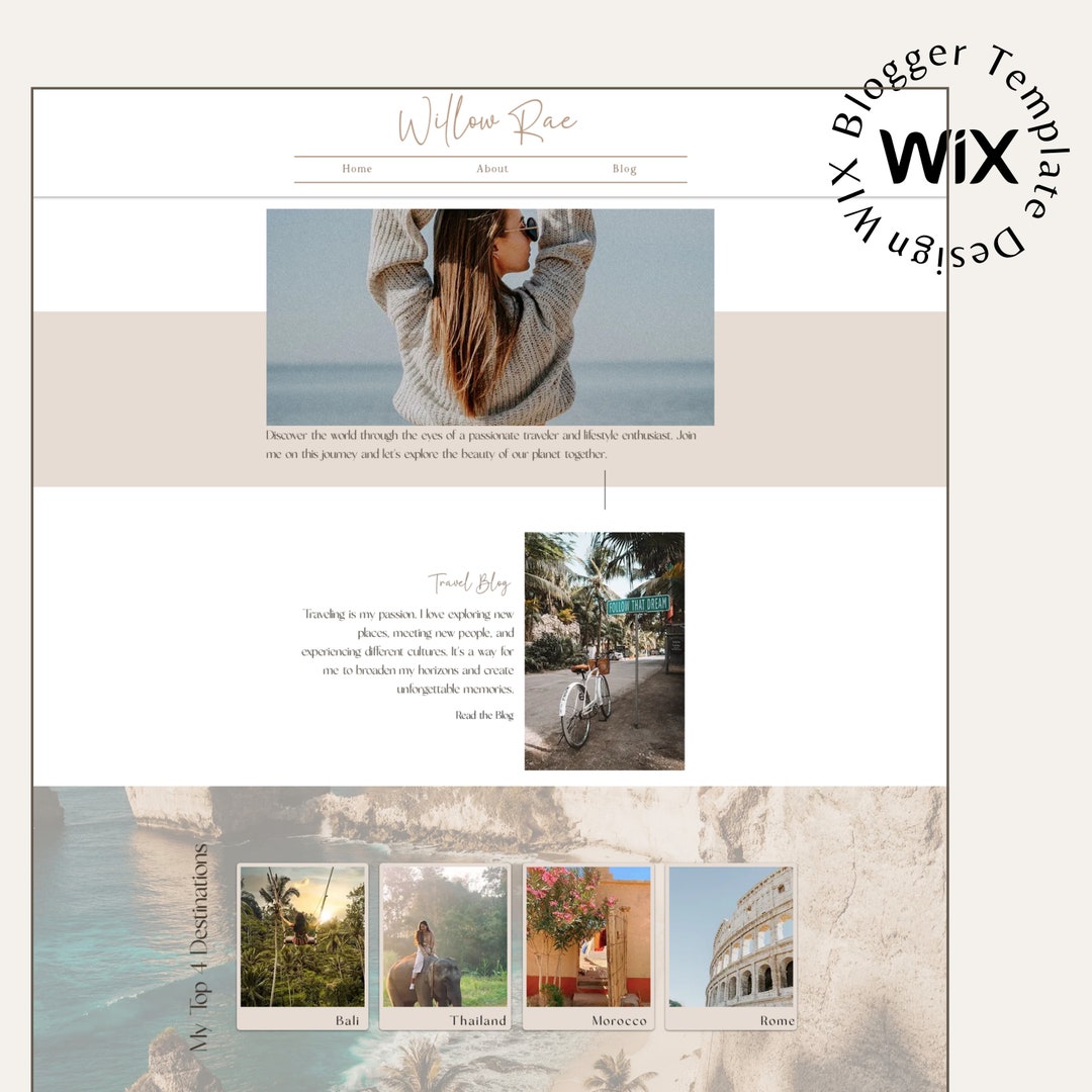 WIX Blog Template Website Design for Bloggers WIX Blog Theme Wix ...