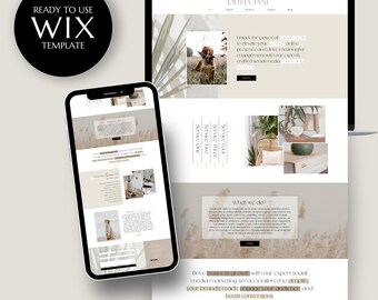 Wix Website Template for Social Media Manager Agency Small Businesses, Simple Minimalist Design ...