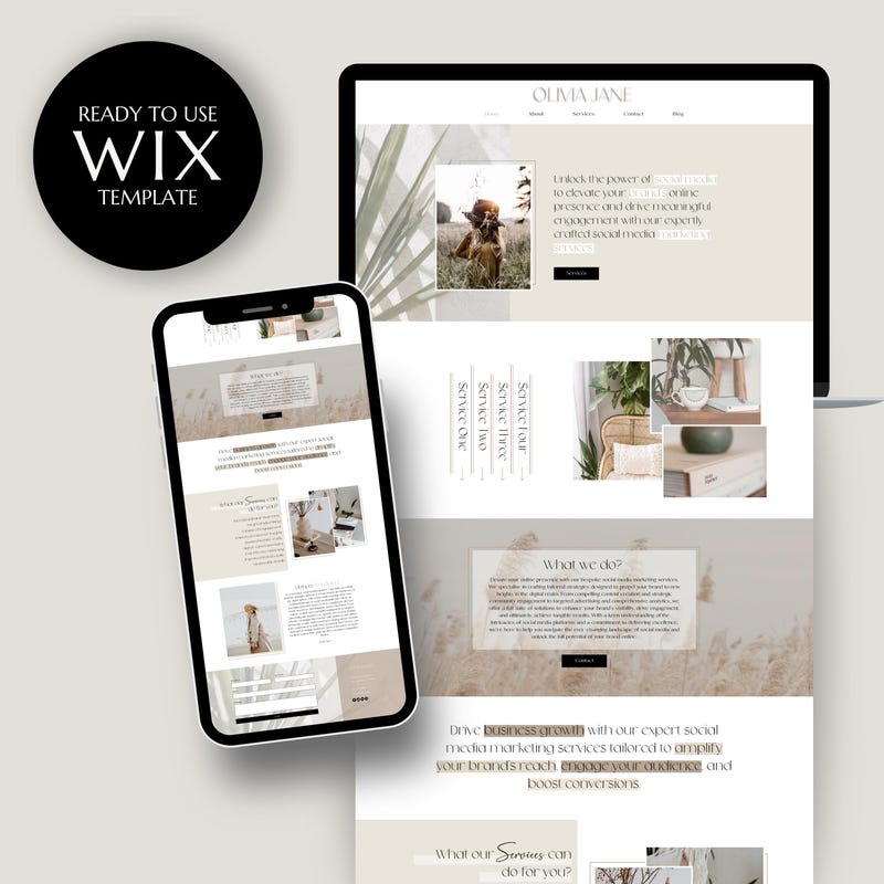 Wix Templates - Etsy
