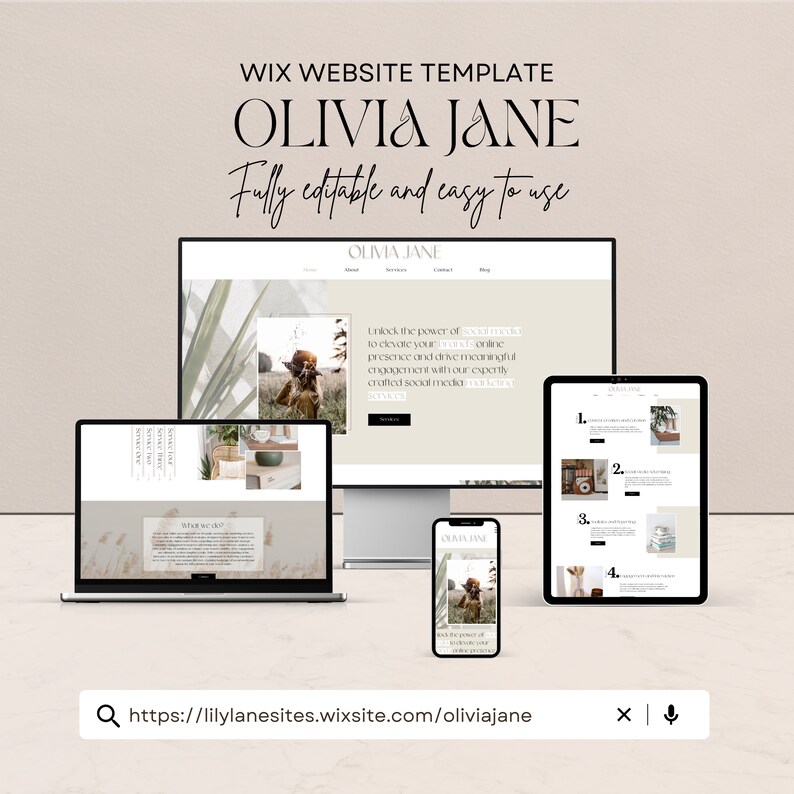 Wix Website Template for Social Media Manager Agency Small Businesses ...