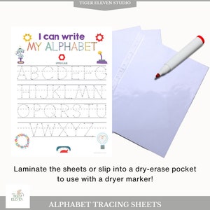 Alphabet Tracing Sheet-handwriting, Sheet-preschool Kindergarten ...