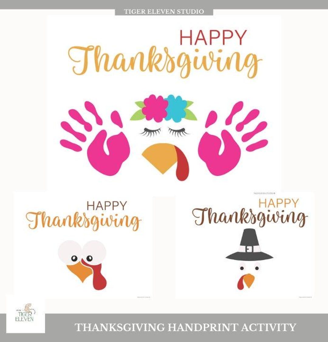 Turkey Handprint Art Printable | Thanksgiving Kids Craft | Preschool ...
