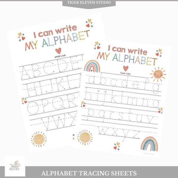 Alphabet Tracing - Etsy