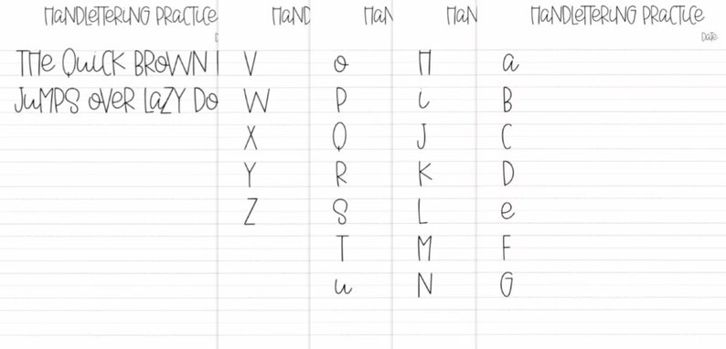 Digital Download Fun Mixed Script Hand Lettering Workbook - Etsy