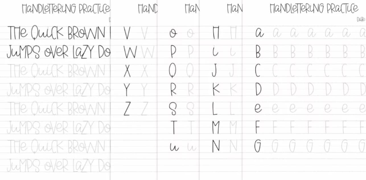 Digital Download Fun Mixed Script Hand Lettering Workbook - Etsy