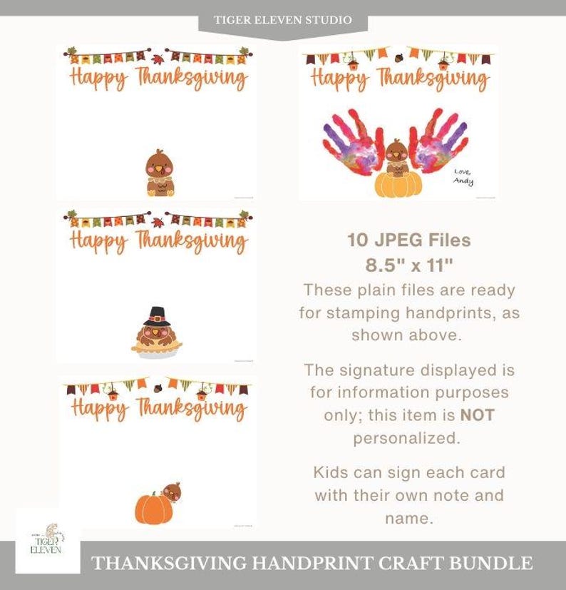 Thanksgiving Handprint Craft Bundle | Thanksgiving Kids Craft ...