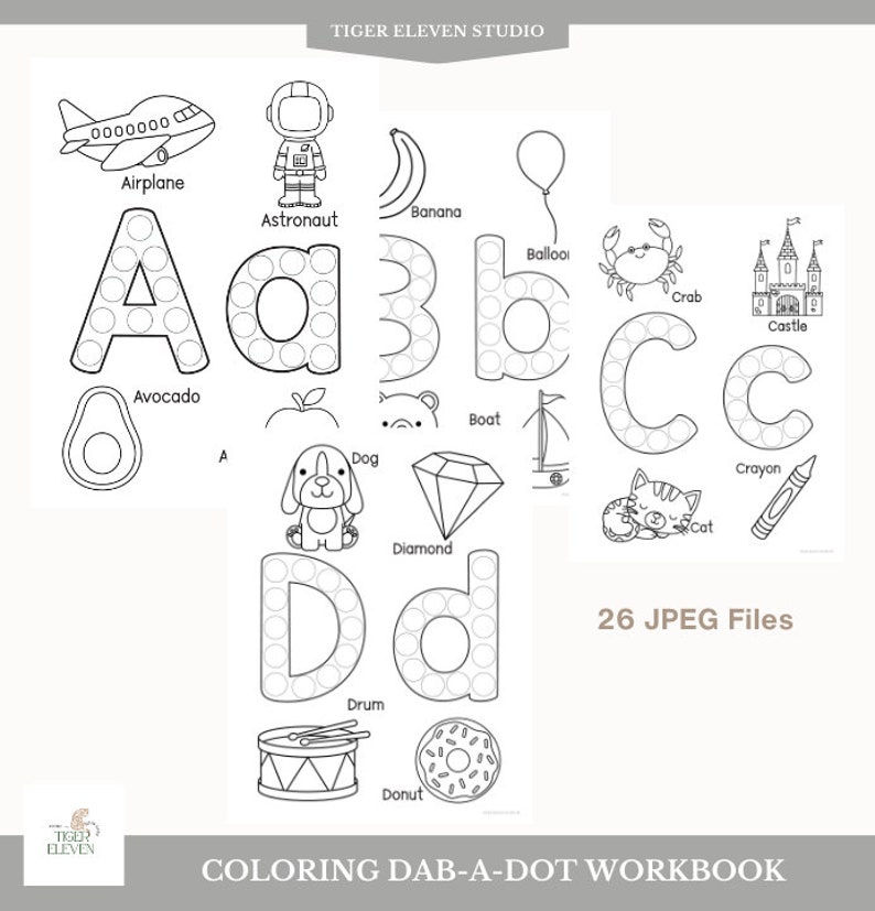 Kids Dot Marker Coloring Book Do-a-dot Alphabet Printable Worksheets ...