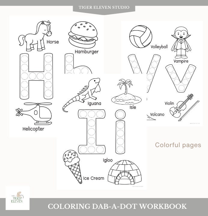 Do-a-dot Alphabet Coloring Printable Worksheets, Activity for Kids ...