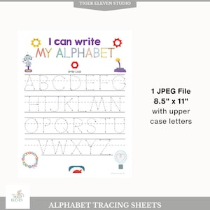 Alphabet Tracing Sheet-handwriting, Sheet-preschool Kindergarten ...