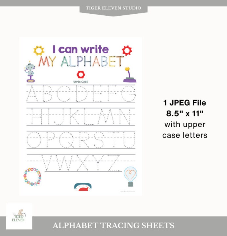 Alphabet Tracing Sheet-handwriting, Sheet-preschool Kindergarten ...