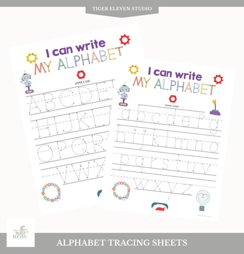 Alphabet Tracing Sheet-handwriting, Sheet-preschool Kindergarten ...