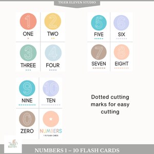 Number Tracing Kids 1-10 Flashcards Printable Counting Learn Math ...