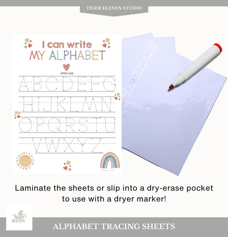 Alphabet Tracing Handwriting Preschool Kindergarten Alphabet Printable ...