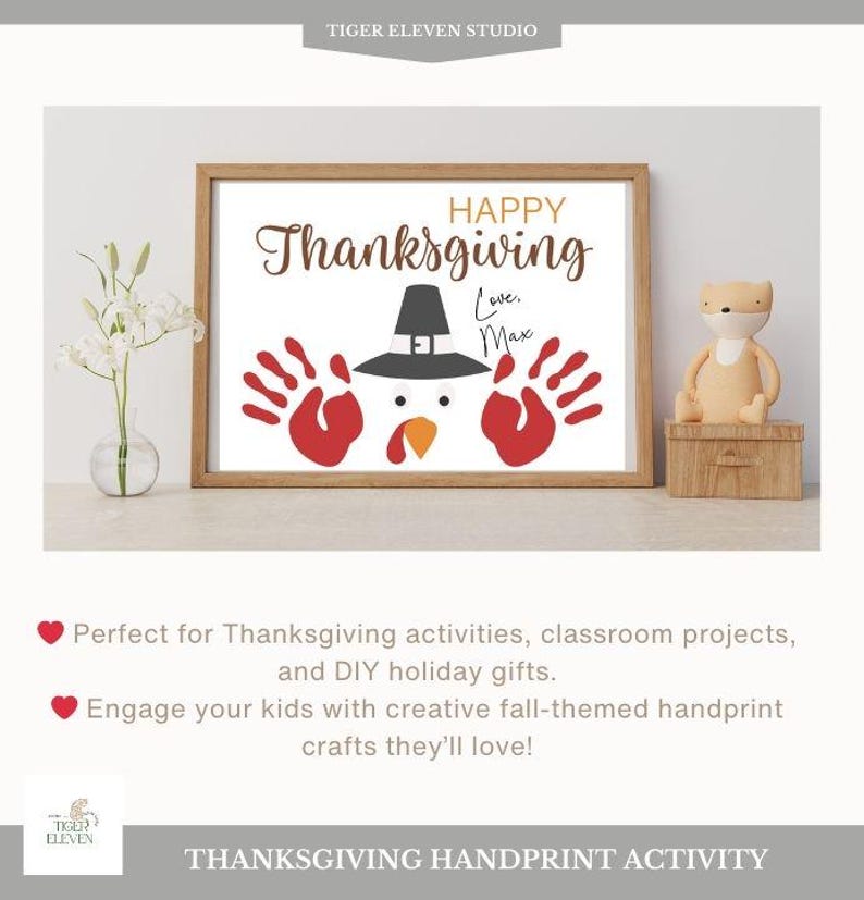 Turkey Handprint Art Printable | Thanksgiving Kids Craft | Preschool ...