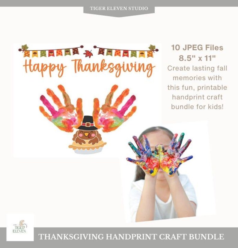 Thanksgiving Handprint Craft Bundle | Thanksgiving Kids Craft ...