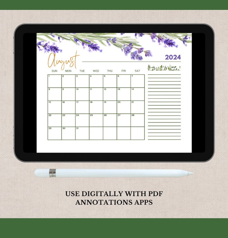 Printable 2024 Calendar, Notes Section, US Holidays, Desk Calendar ...