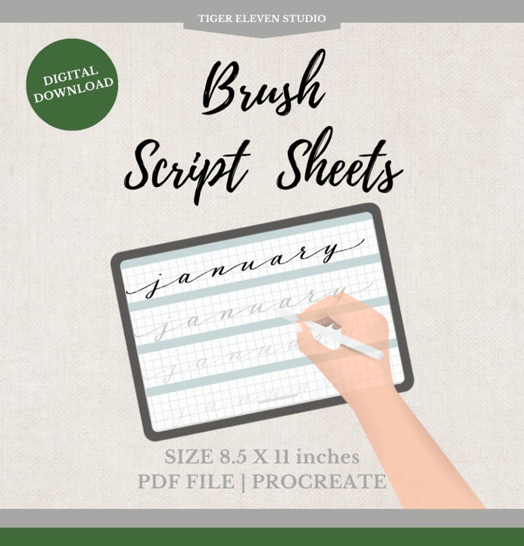 Digital Download Elongated Hand Lettering Workbook With Alphabet ...