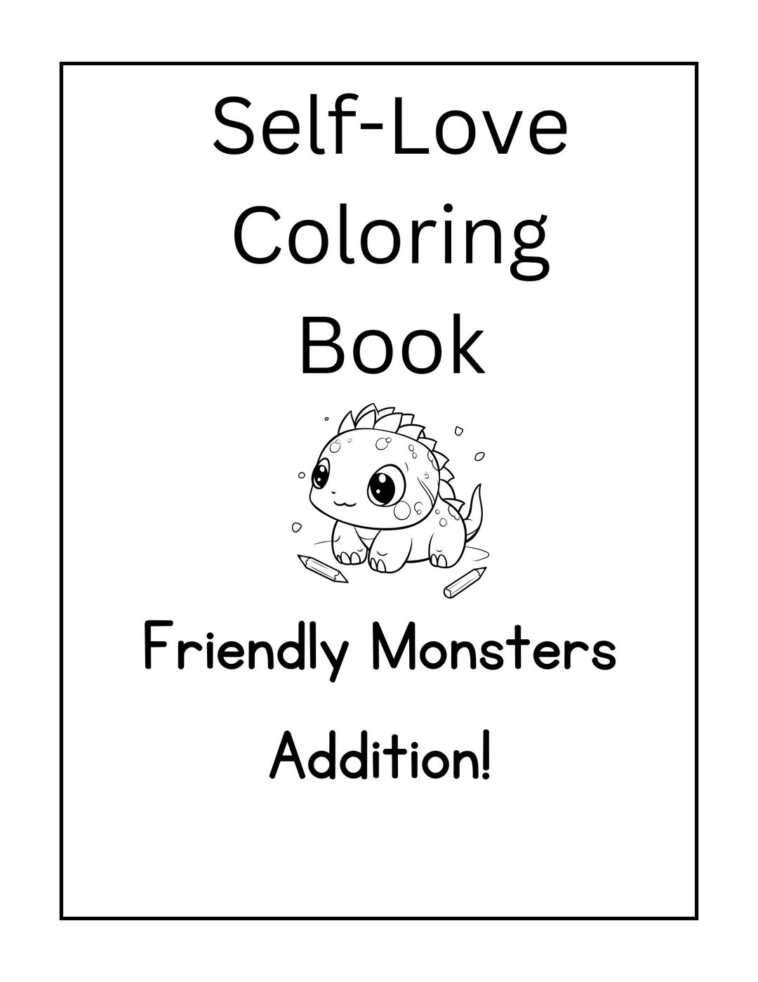Low Ink Coloring Book: Self-love Monsters - Etsy