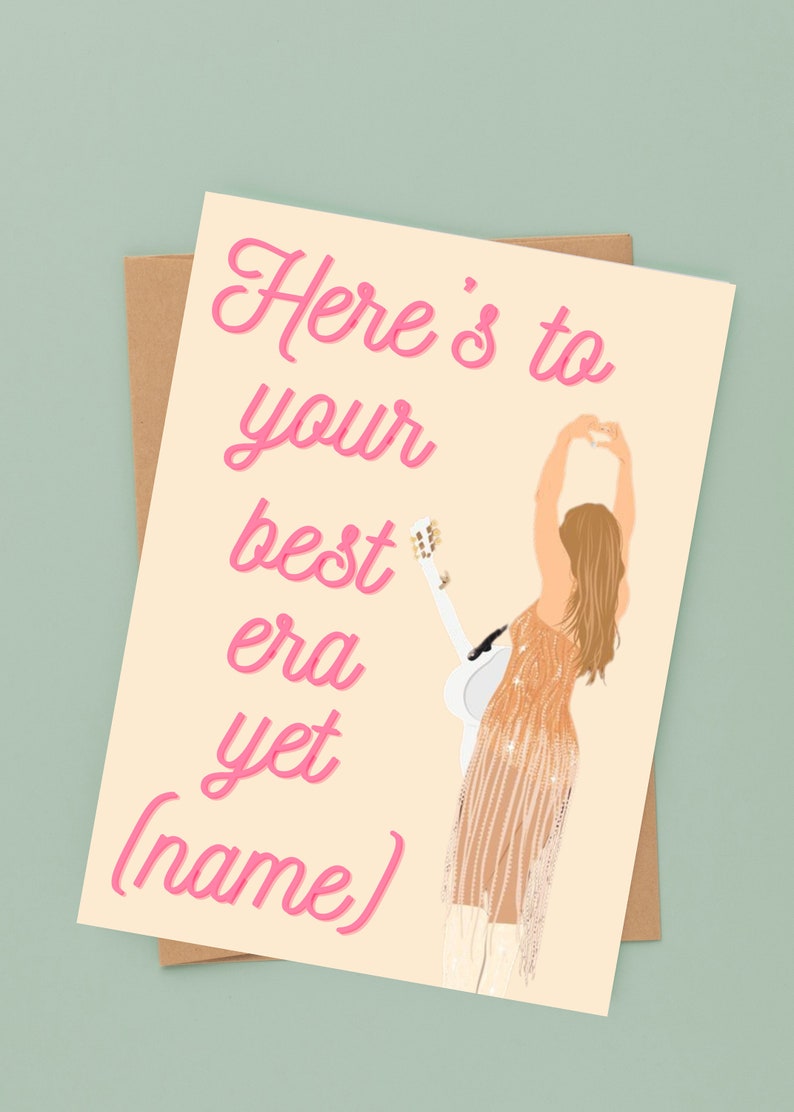 Personalised Taylor Inspired Birthday Card Swift Merch Funny Swifty ...