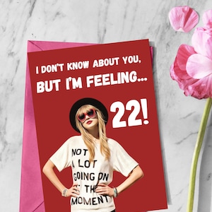 Taylor Inspired 22 Birthday Card Swift Merch Funny Swifty Birthday Card ...
