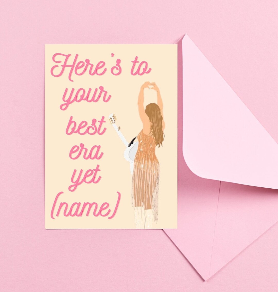Personalised Taylor Inspired Birthday Card Swift Merch Funny Swifty ...