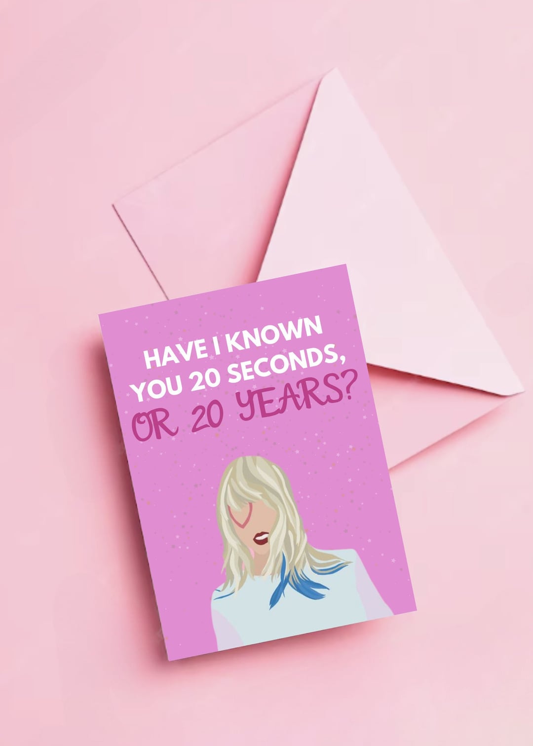 Taylor Inspired 20th Birthday Card Swift Merch Funny Swifty Birthday ...