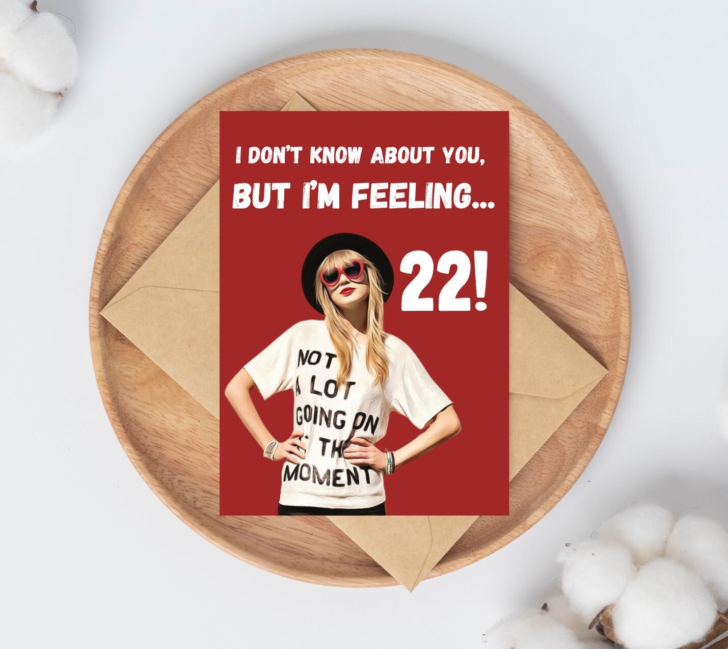 Taylor Inspired 22 Birthday Card Swift Merch Funny Swifty Birthday Card ...
