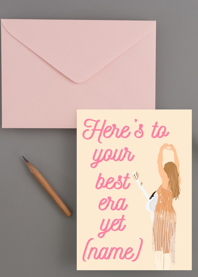 Personalised Taylor Inspired Birthday Card Swift Merch Funny Swifty ...